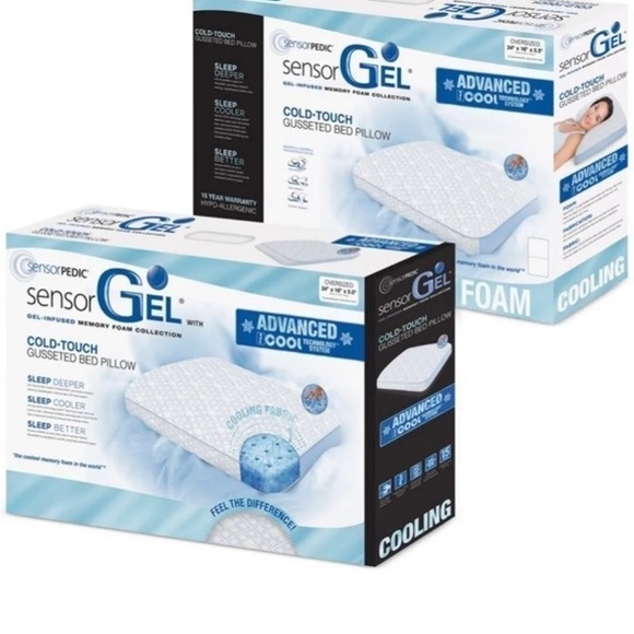 sensorgel | Bedding | Sensorgel Advanced Icool Gusset Standard Pillow ...